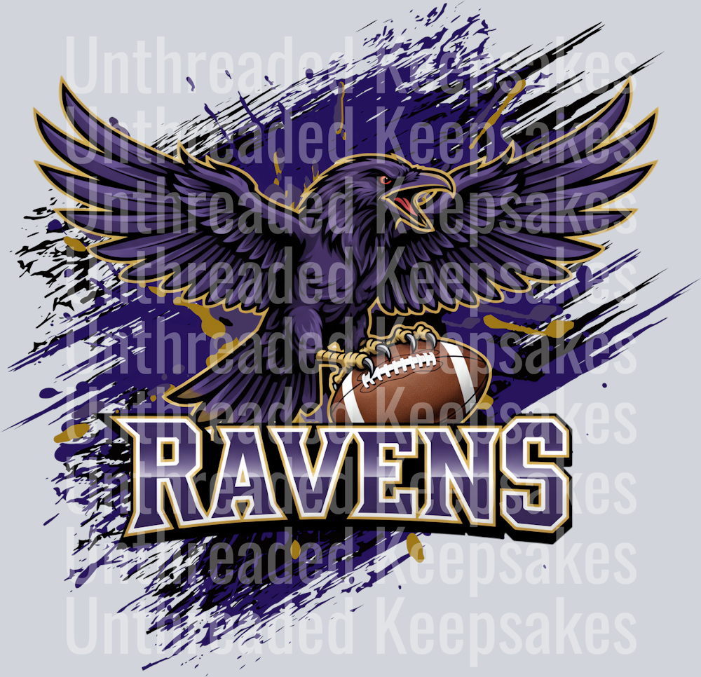 Ravens DTF Transfer – Unthreaded Keepsakes